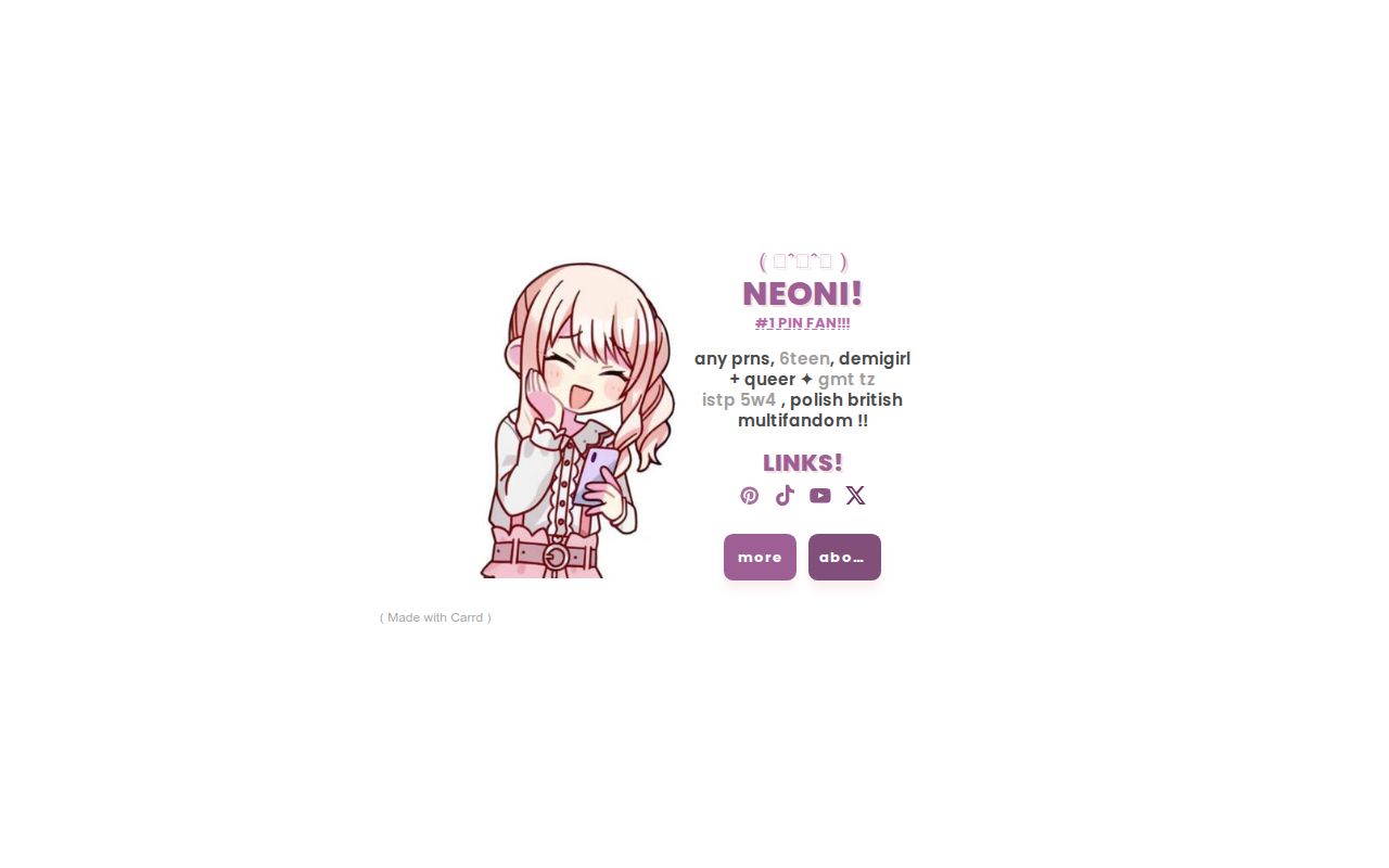 neos carrd! (≧ ≦)